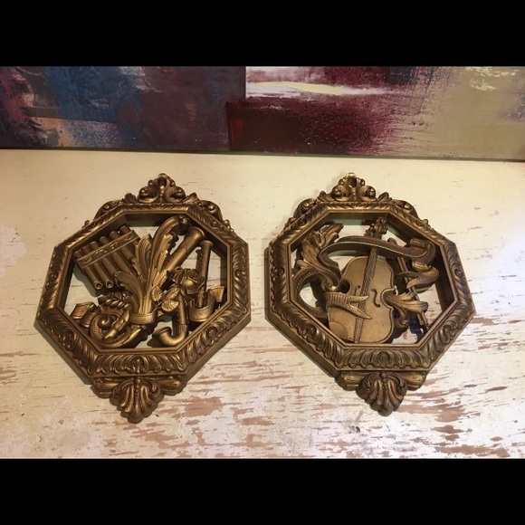 Accessories | Vintage Syroco Wall Decor Musical Themed Plaques | Poshmark